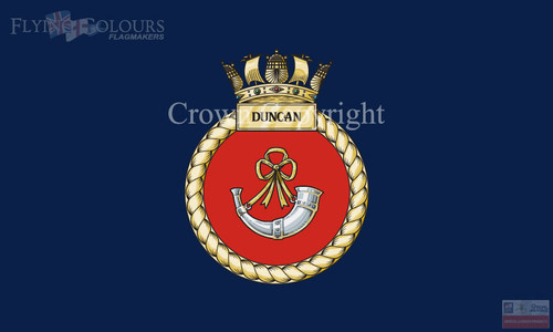 HMS Duncan Flag | Officially Licenced MoD Artwork Flags | Made in Britain