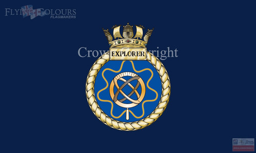 HMS Explorer Flag | Officially Licenced MoD Artwork Flags | Made in Britain