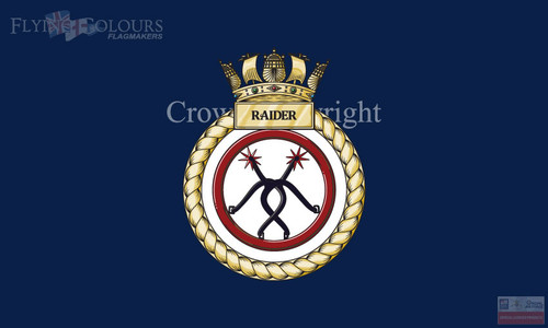HMS Raider Flag | Officially Licenced MoD Artwork Flags | Made in Britain