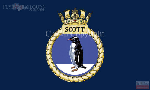 HMS Scott Flag | Officially Licenced MoD Artwork Flags | Made in Britain