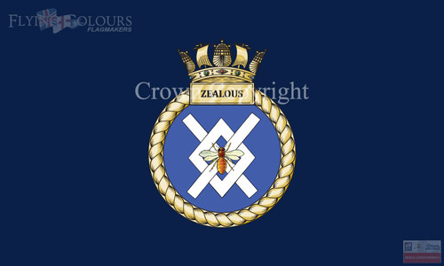 HMS Zealous Flag | Officially Licenced MoD Artwork Flags | Made in Britain