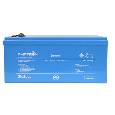 AMPTRON BluEdge 48 Volt 100Ah / 100Amp Continuous Discharge LiFePO4 ...