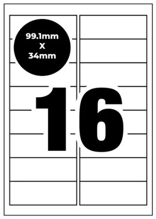 A4 Printer Labels - 16 up - L7162