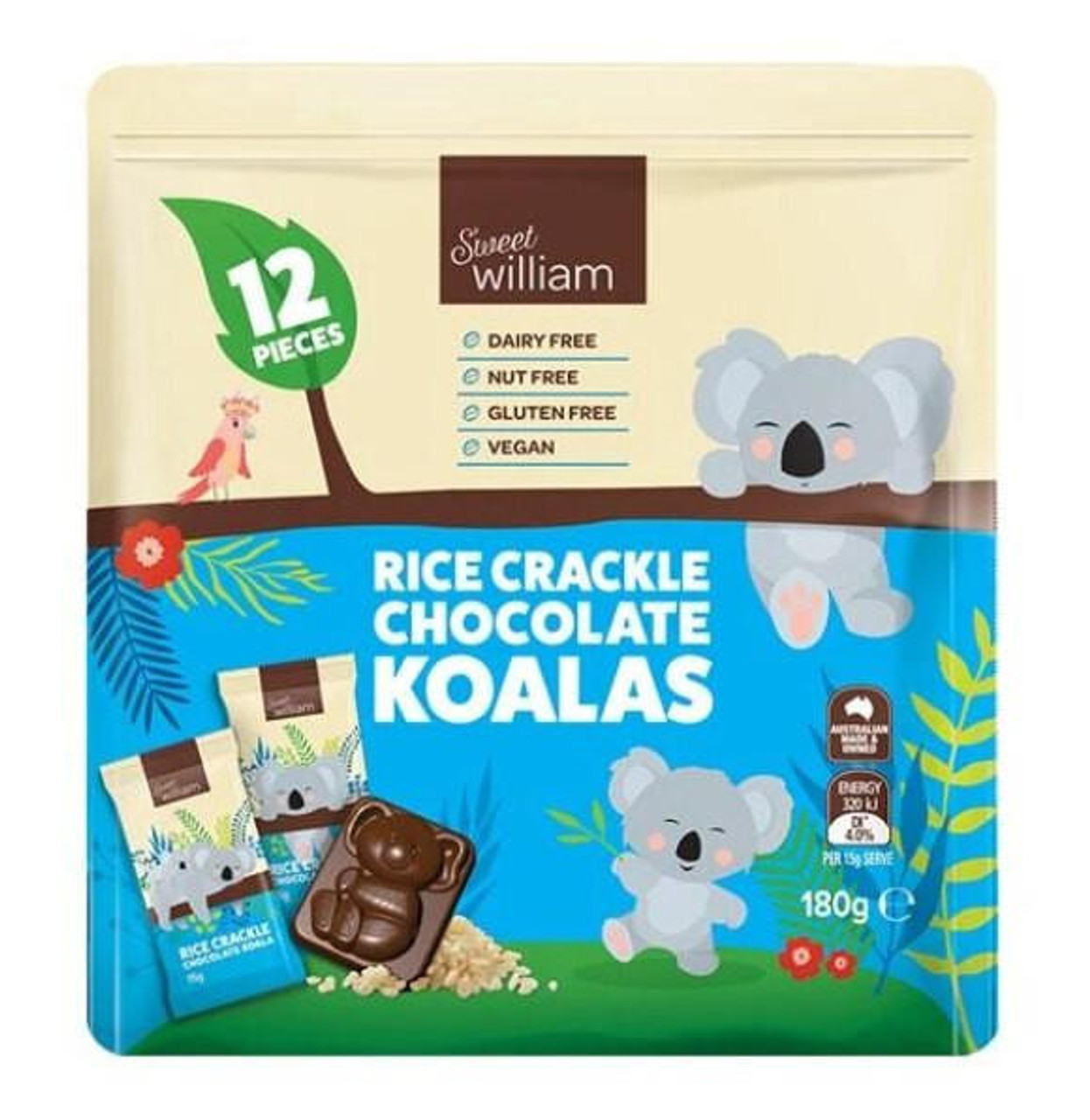 Get Sweet William Rice Crackle Koalas 1 2 x 15g x 5 packs