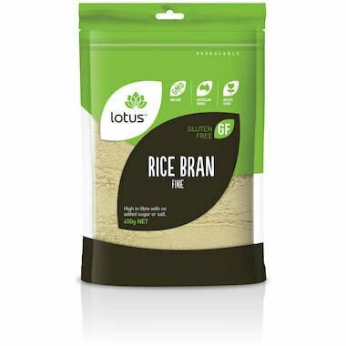 Rice Bran Fine 450g by Lotus | Buy Organics Online