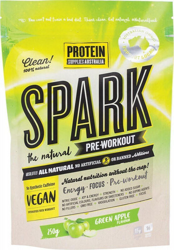 Spark Pre Workout Green Apple 250g | Buy Organics Online