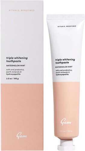 Gem Toothpaste Triple Whitening Watermelon Mint 100g - Buy Organics Online