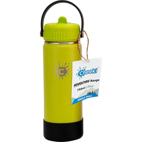 Cheeki Stainless Steel Bottle Adventure Lime 750ml - Buy Organics Online