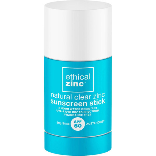Ethical Zinc Natural Clear Zinc Sunscreen Stick SPF 50 50g - Buy ...