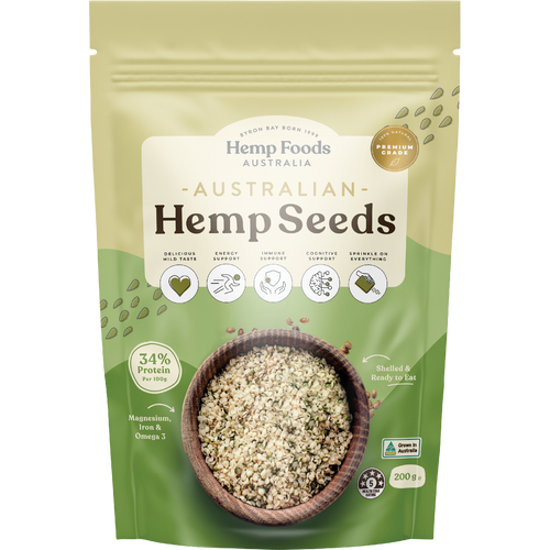 Hemp Foods Australia Australian Hemp Seeds Hulled 6x200g (Carton of 6)