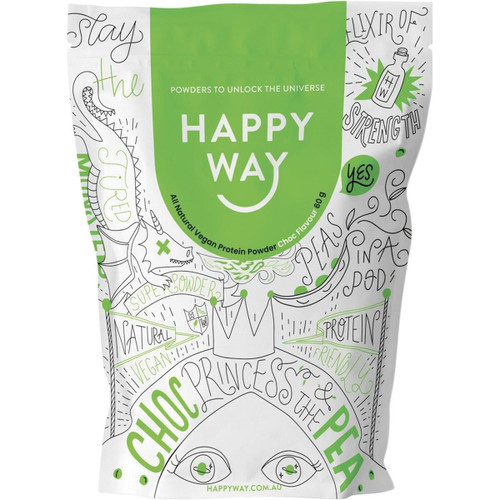 Happy Way Vegan Protein Powder Chocolate 6 x 60g - Buy Organics Online