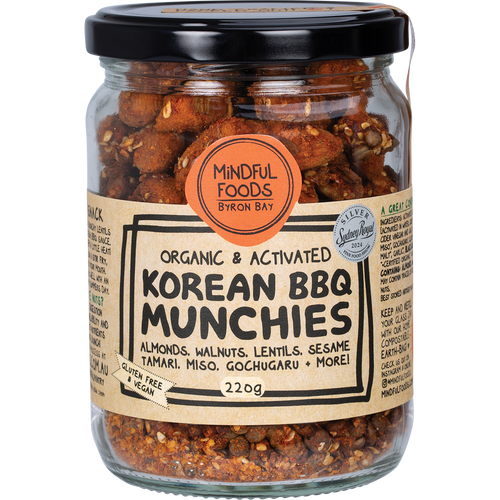 Mindful Foods Korean BBQ Munchies Organic & Activated 220g