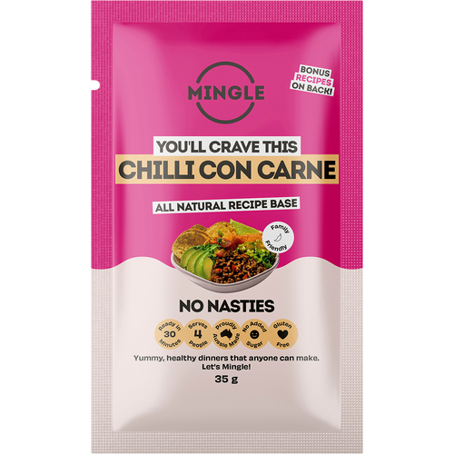 Mingle Chilli Con Carne All Natural Recipe Base 12x35g (Carton of 12)