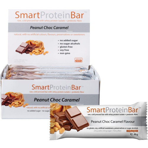 Smart Protein Bar Peanut Choc Caramel Flavour Protein Bar 12 x 60g ...