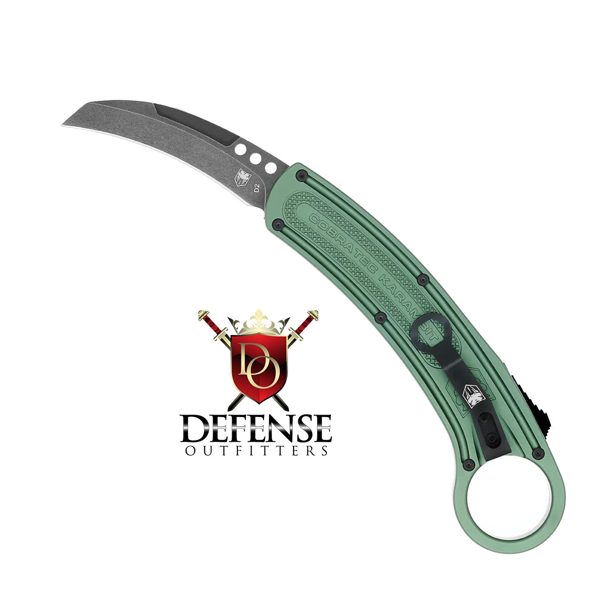 Cobratec Karambit OD Green with D2 Stonewashed Blade