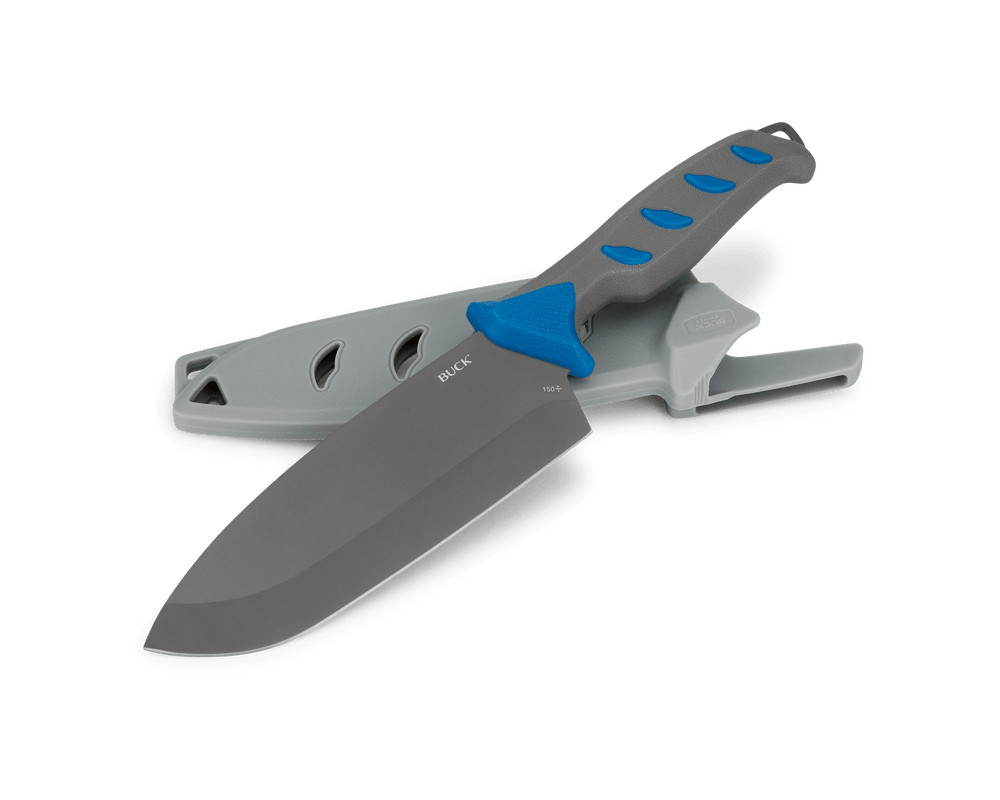 Buck 0150BLS Hookset Cleaver Salt Water Knife 6" With Blue ...