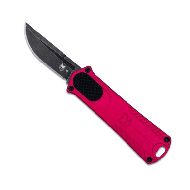 Cobratec OTF Automatic California 952 Red Drop Point Standard Edge Blade