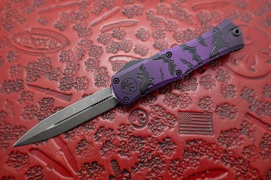 Microtech Signature Series Hera II Mini OTF Auto - Halloween Bats