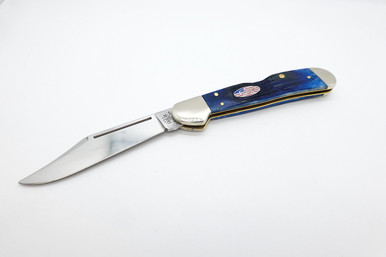 Case Cutlery Copperlock Navy Blue Bone Barnboard 549 No.10749 Double ...