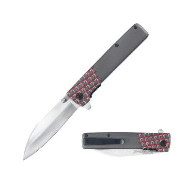 MTech USA “Gridlock Red” Spring Assisted Knife – Satin Blade with ...