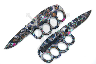 Razor Tactical Skull Grip Assisted Opening Knife – 3.5" 440 Stainless Blade