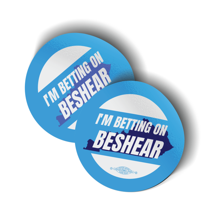 Betting On Beshear State Combo (3" x 3" Vinyl Sticker -- Pack of Two ...