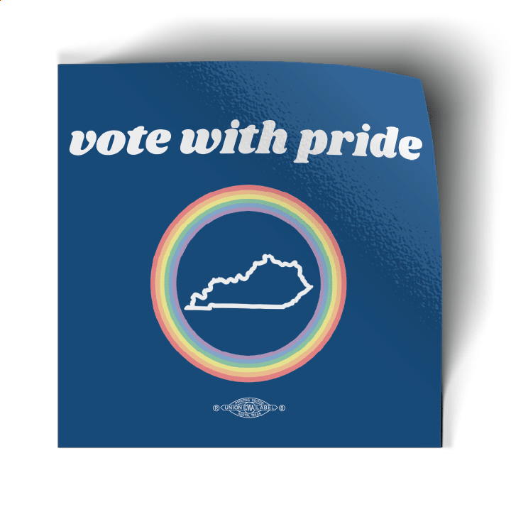 Vote With Pride (4" x 4" Vinyl Sticker -- Pack of Two!) - Kentucky ...