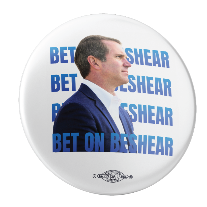 Bet On Beshear - Repeat (2.25" Mylar Button -- Pack Of Two!) - Kentucky ...