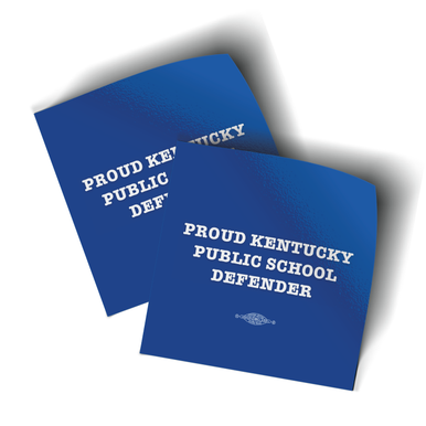 Public School Defender - Text (4" x 4" Vinyl Sticker -- Pack of Two ...