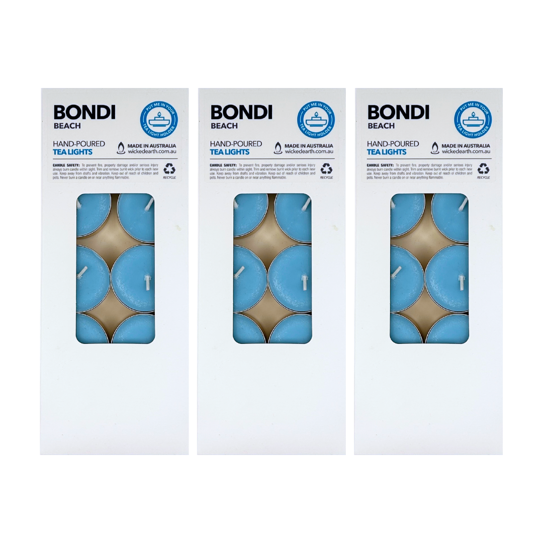 Bondi Beach Regular Tea Light 10 Pack - Wicked Earth