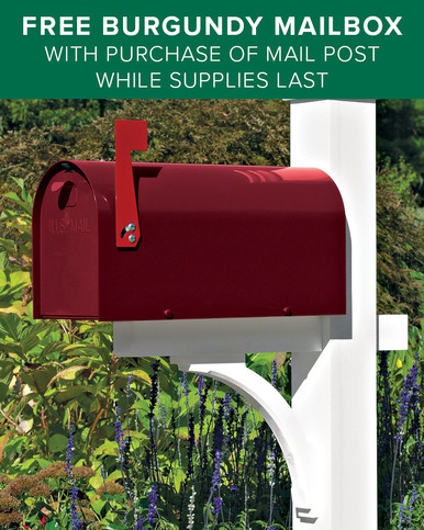 Aluminum Strong Mailbox - Burgundy