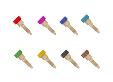 Color-coded One Piece PEEK Fingertight Fitting, 1/16" OD Tubing, 10-32