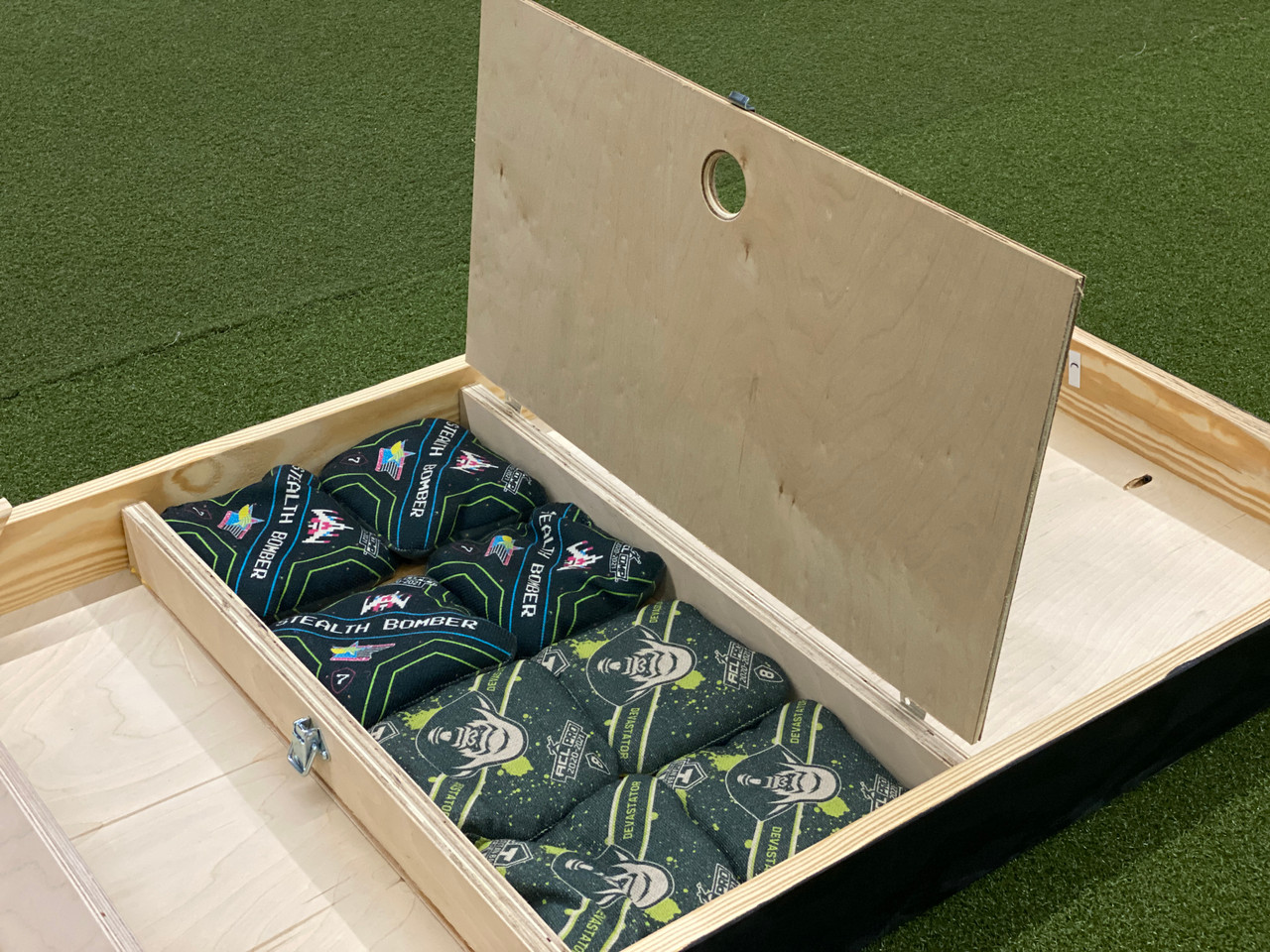 Classic Striped Custom Cornhole Set West Georgia Cornhole