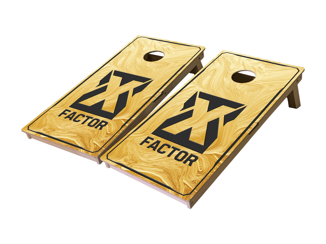 In Stock Acl Elite X Factor Liquid Gold Cornhole Board Set West