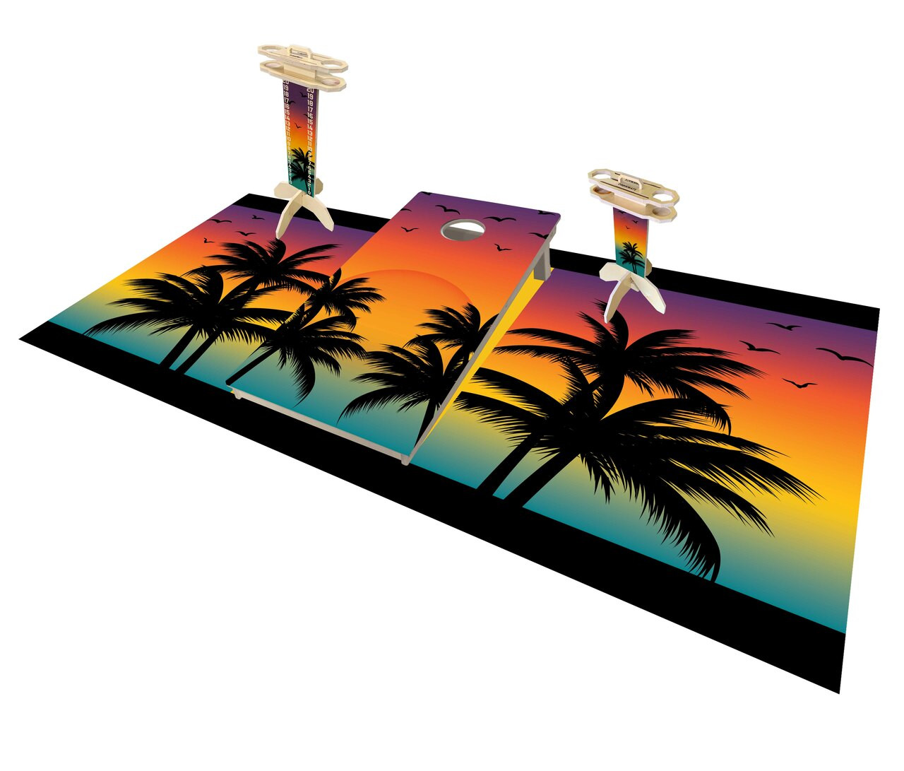 Beach Theme Bundle 2 Acl Approved Cornhole Board Set West Georgia