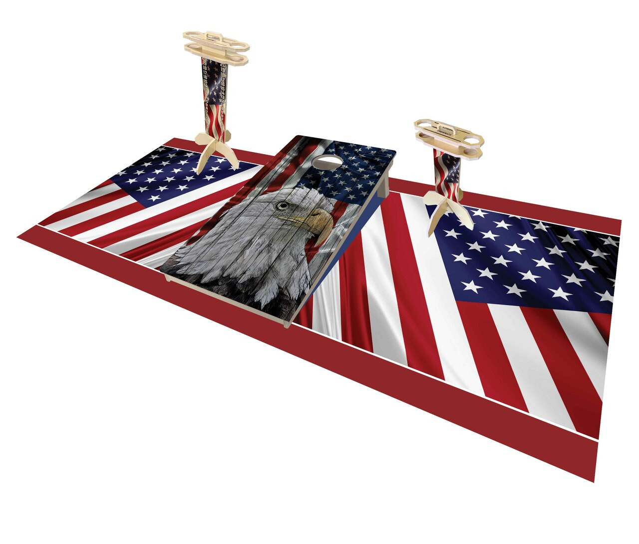 Patriotic Theme Bundle 1 Acl Approved Cornhole Board Set West