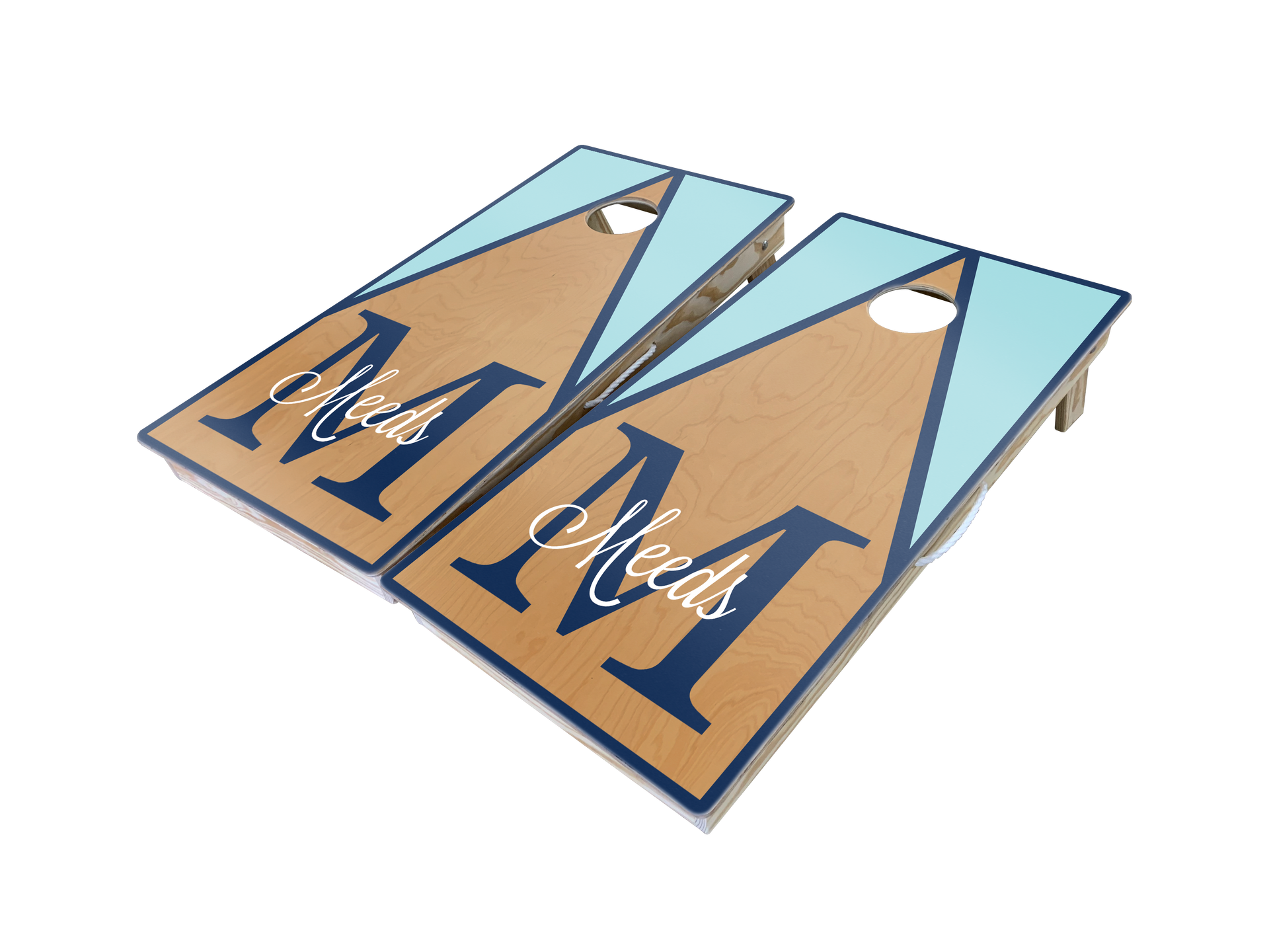 Personalized Half and Half Triangle Cornhole Board Set - West Georgia ...