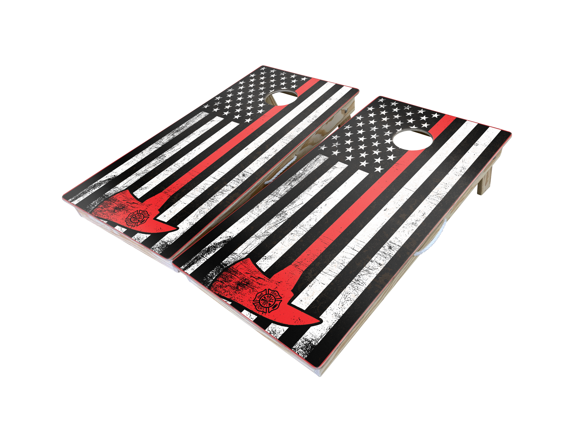 Firefighter Custom Cornhole Set - West Georgia Cornhole