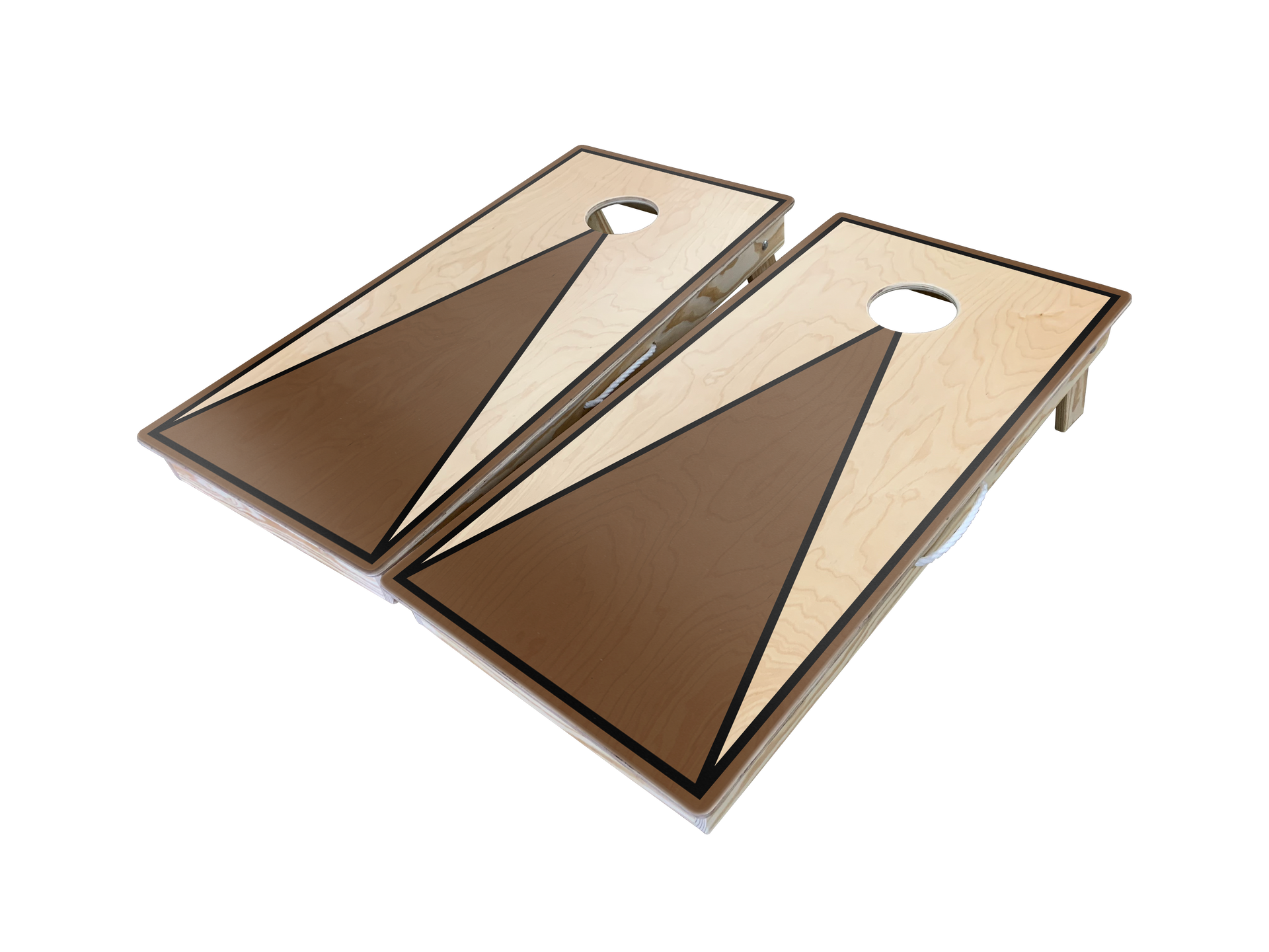 Tri Stained Triangle Custom Cornhole Set - West Georgia Cornhole