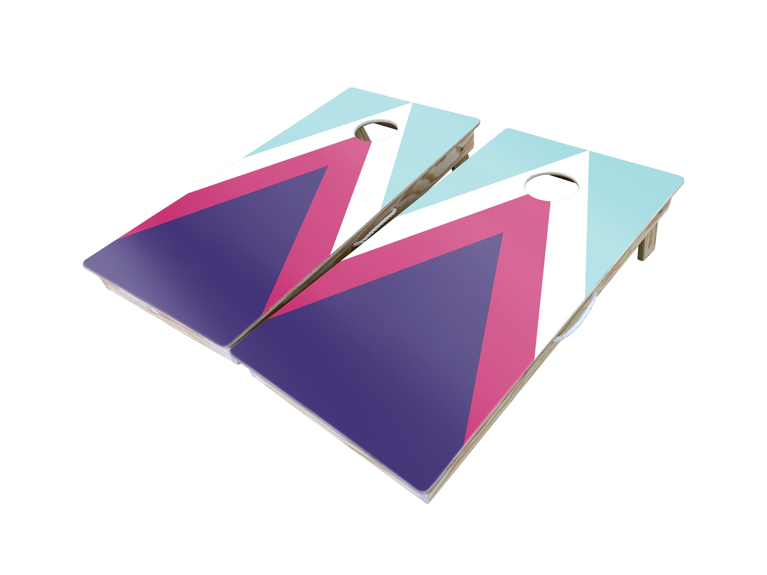 Tri Stained Triangle Custom Cornhole Set West Georgia Cornhole