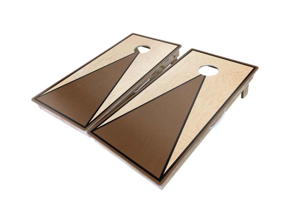 Dual Stained Triangle Cornhole Board Set - West Georgia Cornhole