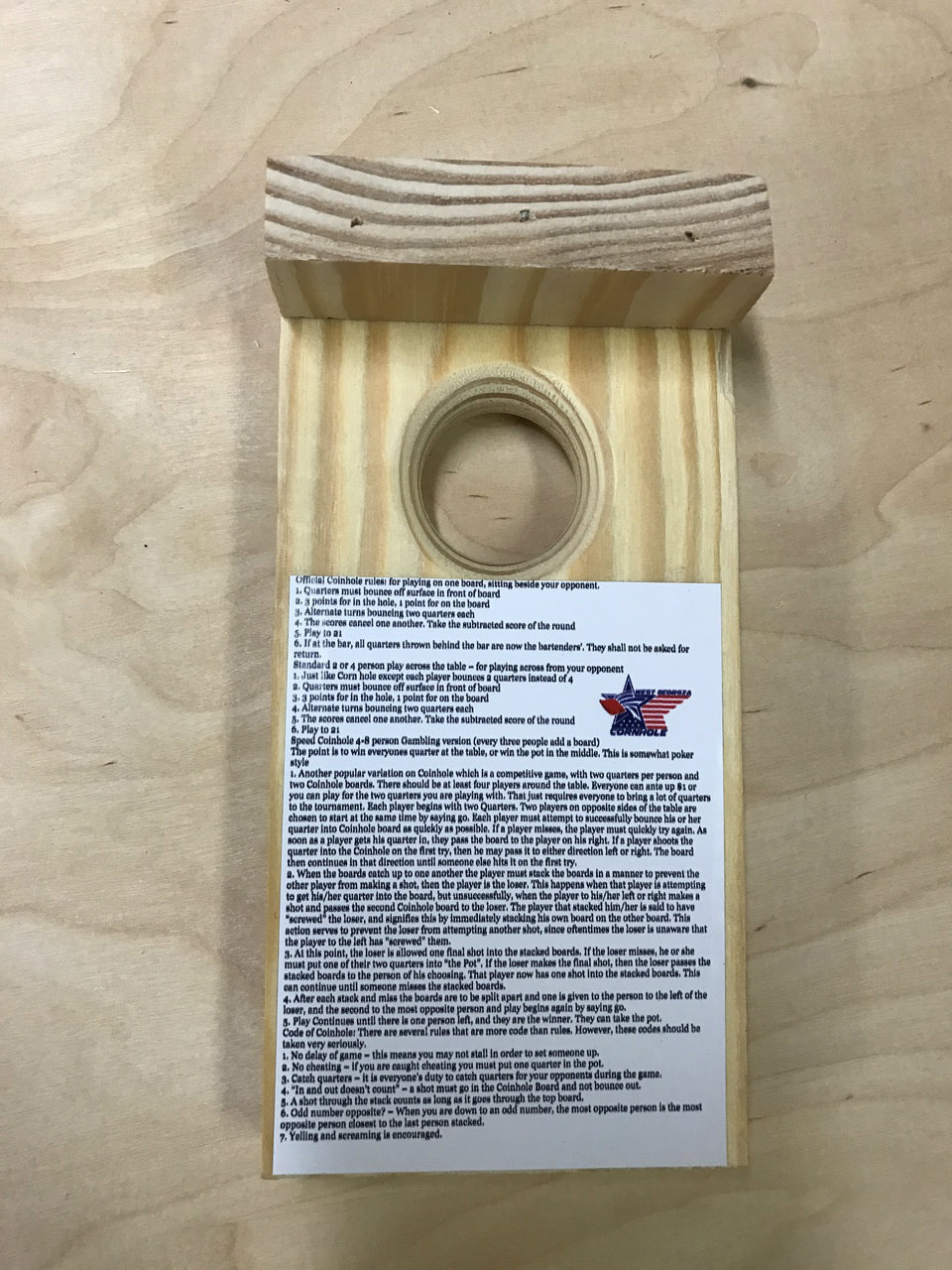 Custom QUARTER TOSS Game