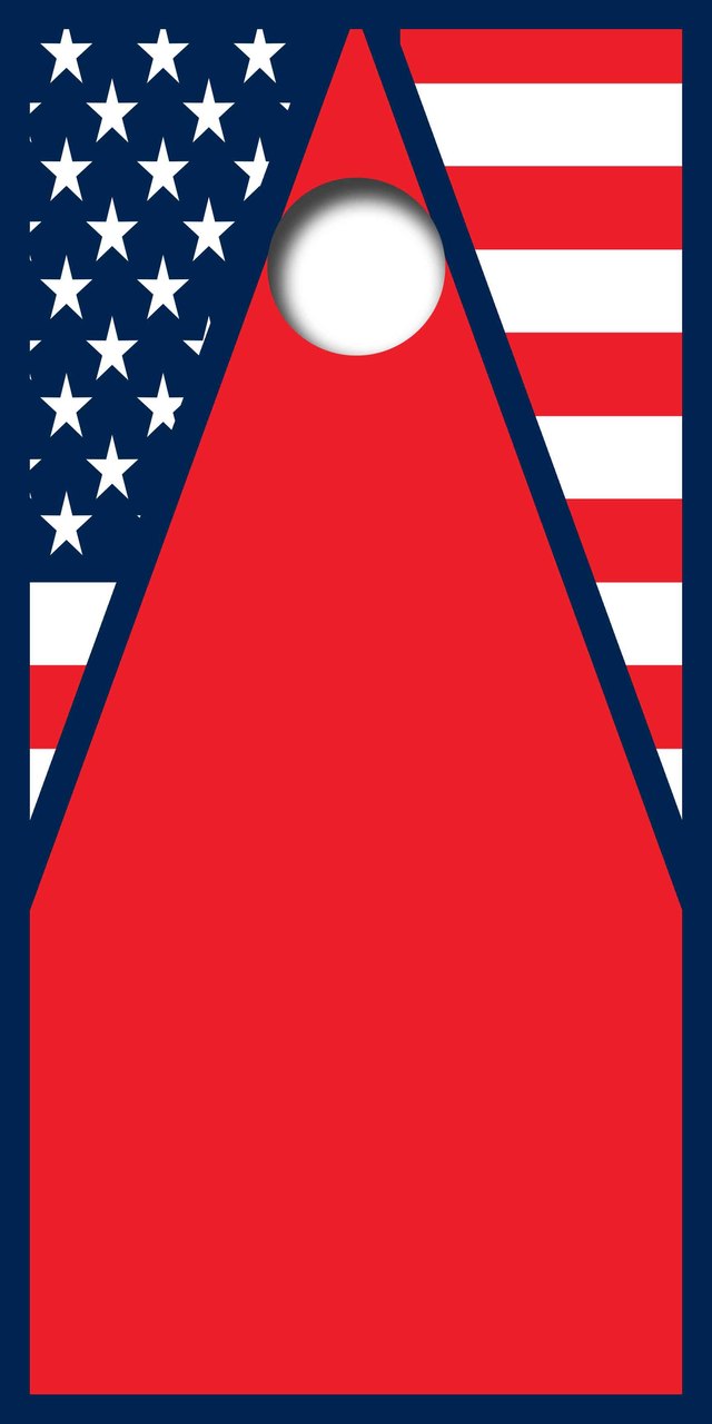 American Flag Triangle Design Cornhole Board Wrap Set LAMINATED - West ...