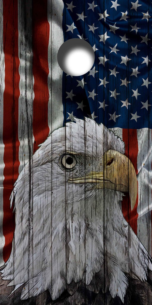 Rustic American Flag Bald Eagle Cornhole Board Wrap Set LAMINATED ...