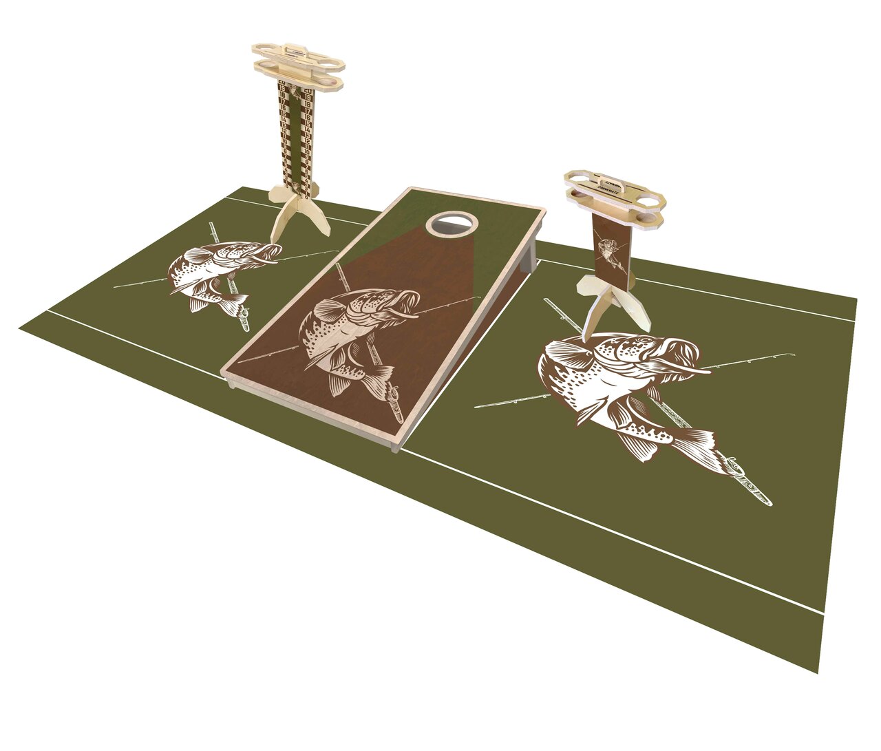 Fishing Theme 2 - ACL Approved Cornhole Board Set - West Georgia Cornhole