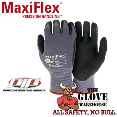MaxiFlex Ultimate 34-874 Nylon/Lycra Knit Glove with Nitrile Coated (12 ...