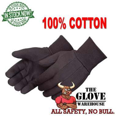 100 Cotton Brown Jersey Work Gloves 12 Pack The Glove Warehouse
