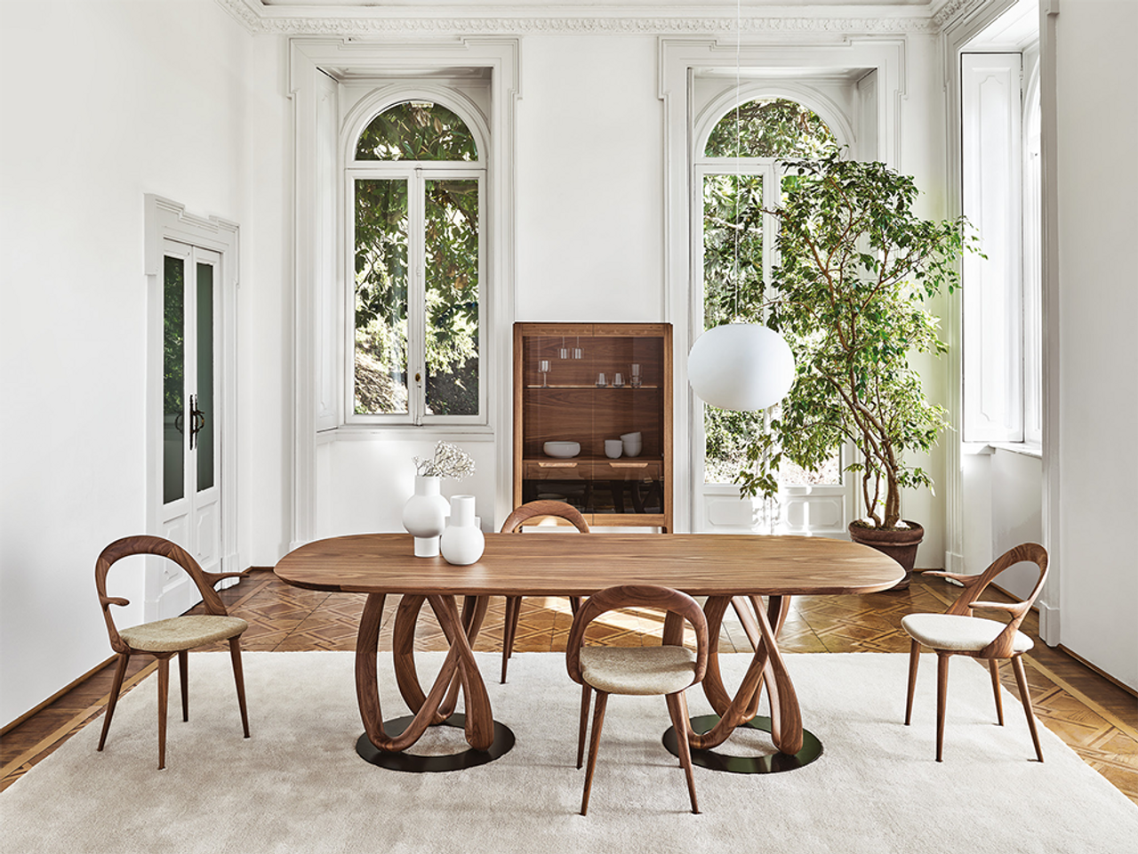 Long oval dining table store