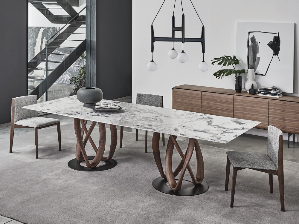 Porada Infinity Oval Dining Table Rock Top by S.Bigi - Chaplins