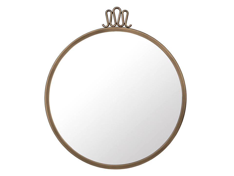Gubi Adnet Circular Mirror by Jacques Adnet - Chaplins Gubi Adnet Circular Mirror by Jacques Adnet - Chaplins